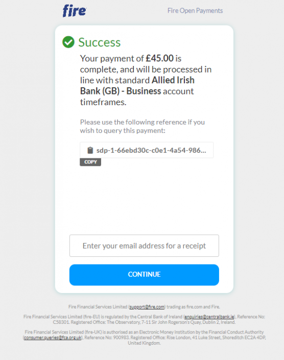 Fire Open Payments – New User Interface (Technical Guide)