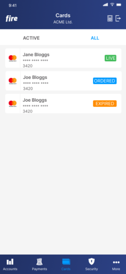 Activating a Fire debit card - Fire