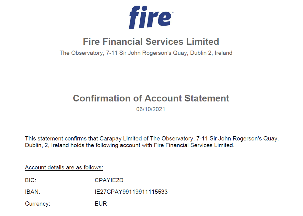 Downloading an Account Confirmation Statement