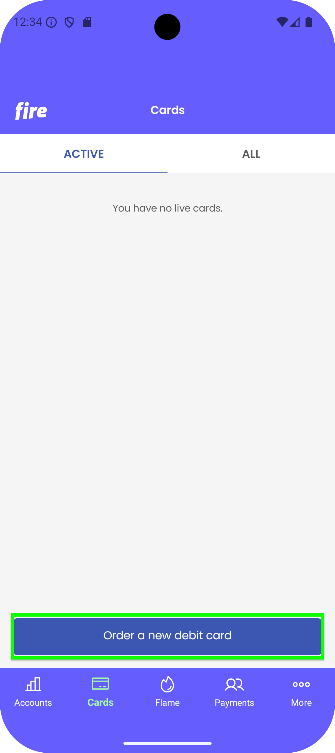 How do I order and activate my debit card? - Fire