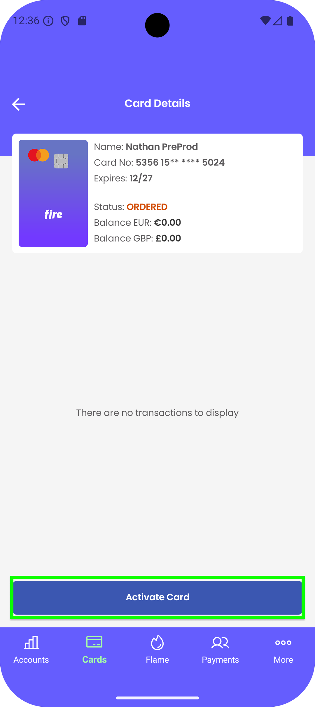 How do I order and activate my debit card? - Fire