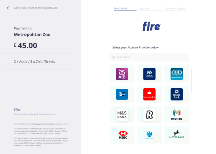 Fire Open Payments – New User Interface Guide