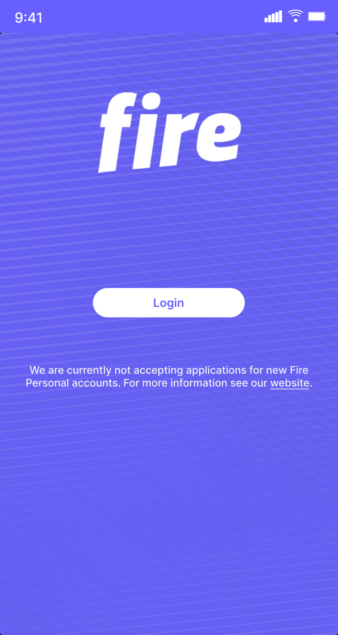 Logging in to the Personal app - Fire
